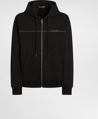 Dolce & Gabbana Kapuzensweatshirt Aus Baumwolle - Mann Sweatshirts Schwarz 44