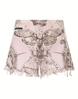 Philipp Plein Madeira Fit Shorts Butterfly Tattoo