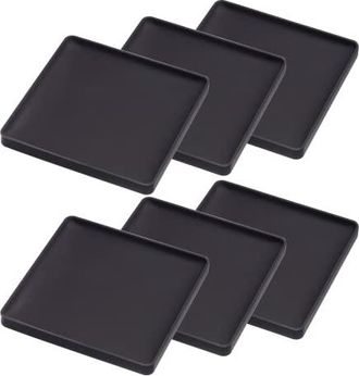 Yamazaki Tableware Yamazaki Home Untersetzer (6 Stück) Silikon | Quadratisch | Tischplatte schwarz