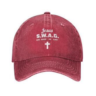 Generic J&eacute;sus Sert, Adore Et Glorifie Unisexe Snapback Cap L&eacute;ger Casquette De Baseball Athl&eacute;tique Hip-Hop Cap pour Cyclisme Ext&eacute;rieur Randonn&eacute;e