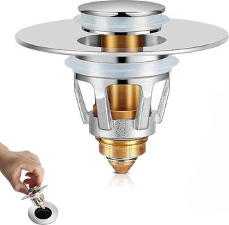 Generic Drain Magic - Drain Magic 2 in 1 Universal Waschbeckenst&ouml;psel mit Abflusssieb, f&uuml;r Waschbecken, Badewanne, Waschbecken oder Dusche