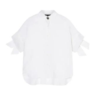 A|X Armani Exchange Femme, Blouses et Chemises, Blanc, Taille: 40 FR Camicia applicazione