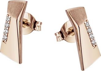 Goldmaid Ohrstecker 375 Ros&eacute;gold Gl&auml;nzend 8 Brillanten wei&szlig;