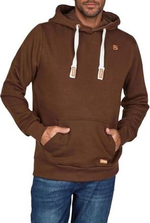 Riverso RIVLinus Sweat &agrave; capuche pour homme avec poches kangourou, coupe r&eacute;guli&egrave;re, couleur unie, coton, Marron fonc&eacute; (21400), XXXXL