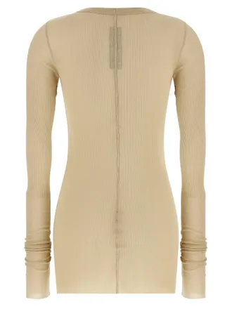 Rick Owens Womens Beige Viscose Long Sleeve T-Shirt