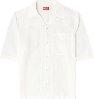 Diesel Homme, Chemises, Blanc, Taille: L Ss Brack Shirt