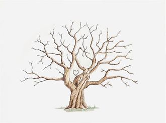 Generic Fingerabdruck-Baum-Leinwand - Fingerabdruck-Baum-Hochzeit, Fingerabdruck-Baum-Set | Alternatives Hochzeits-Gästebuch, Fingerabdruck-Baum-Leinwand, Was