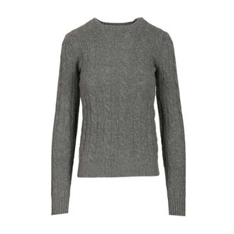 Polo Ralph Lauren Iconic Cable-Knit Cashmere Sweater - - Knitwear - Damen - Grau - M