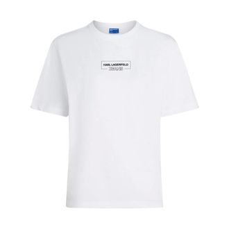 Karl Lagerfeld Homme, Tops, Blanc, Taille: XS Regular Outline Logo Tee