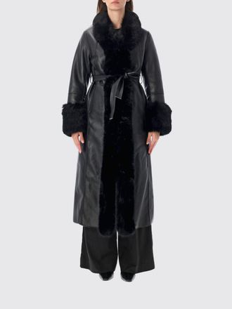 Urban Code Manteau long r&eacute;versible ceintur&eacute; en fausse fourrure et similicuir