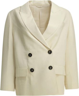 Brunello Cucinelli Blazer crois&eacute; - Homme - Vestes - Beige - Taille: XS