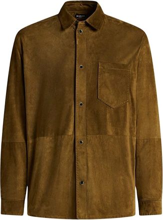 Kiton Homme, Vestes, Vert, Taille: XL Blouson en Agneau