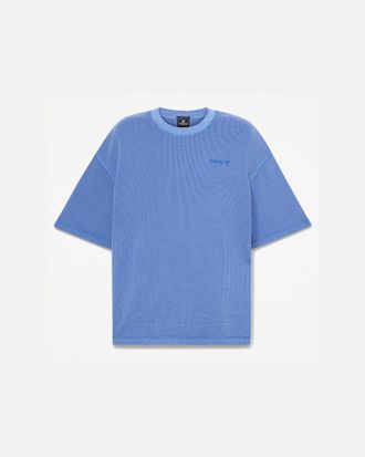 Timberland All Gender T-Shirt mit Waffelmuster in Blau, Blau, Gr&ouml;&szlig;e