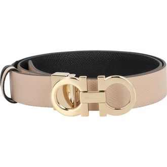 Ferragamo Reversible Gancini G&uuml;rtel - - Accessories - unisex - Beige - 90 CM