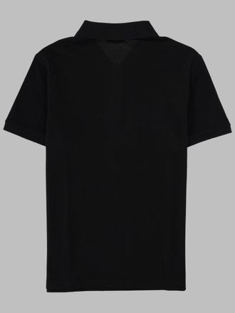 Balmain Logo-Detail Viscose Blend Polo Shirt - Black