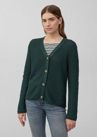 s.Oliver Cardigan Strickjacke Strickjacke in Ripp-Optik mit Knopfleiste