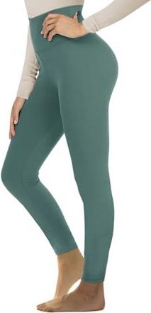 Generic Legging doublé en polaire pour femme - Collants thermiques confortables pour femme - Coupe ajustée - Chaud et épais - Pantalon de yoga tendance pour l