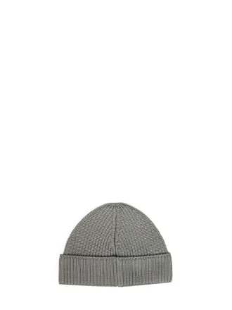C.P. Company Mens Beanie Extra-Fine Merino Wool Beige Hat