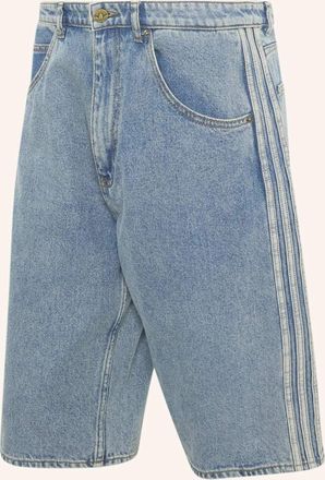 adidas Originals Adidas Originals Firebird Adicolor Denim-Jorts Mittelhoher Bund Bein Gerade Geschnitten blau