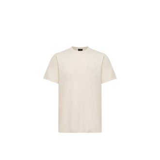 Moncler Moncler T-shirt En Coton &Agrave; Logo Tridimensionnel, Homme, Blanc, Taille: 3xl