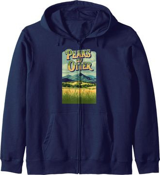 Giant Step Design Co. Peaks of Otter Blue Ridge Parkway Vintage WPA Style Artistic Kapuzenjacke