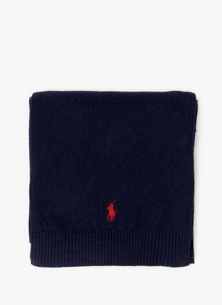 Polo Ralph Lauren Echarpe droit brod&eacute; en laine m&eacute;rinos