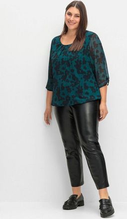 Sheego Klassische Bluse Tunika 3/4-Arm