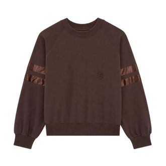 Repetto Satin Sweatshirt - - Sweatshirts & Hoodies - Damen - Braun - XS