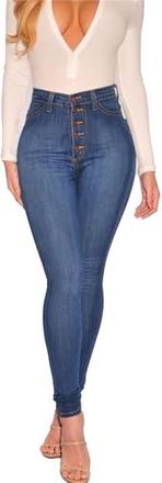 Generic Jean Extensible Taille Haute pour Femme, Denim Skinny, Effet Gainant et liftant Les Fesses