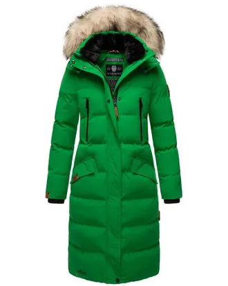 Marikoo Schneejacke Marikoo Schneesternchen Damen Winter Steppjacke B890 langer Parka mit abnehmbarer Kapuze