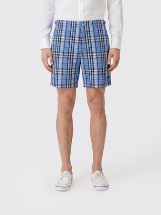 Burberry Short de bain court en nylon &agrave; motif check et poches italiennes