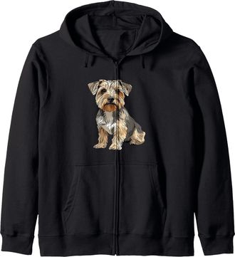Whyitsme Design Norfolk Terrier Hund Illustration Kapuzenjacke