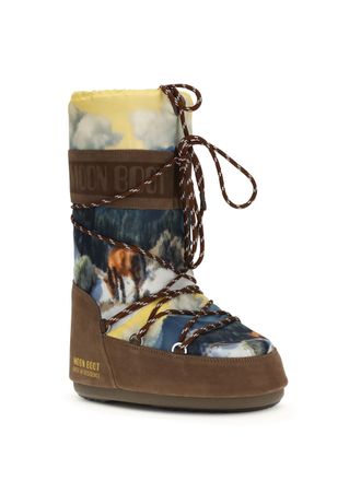 Moon Boot Womens X Guest Residence Print Cocoa