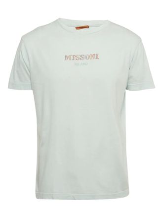 Missoni t-shirt brod&eacute; - Bleu