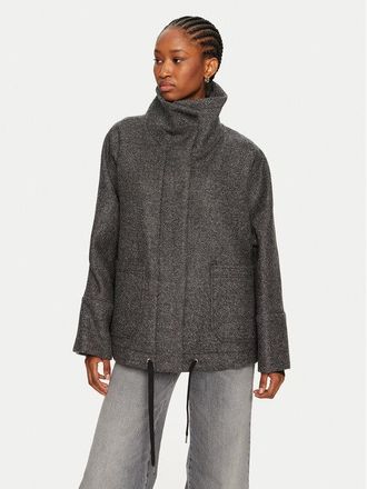 Pinko Wollmantel Forbice 104040 A23R Grau Regular Fit