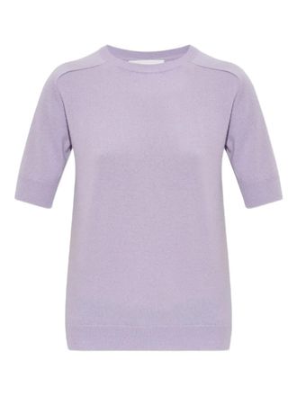 Lisa Yang Kurzärmeliges Oberteil aus Kaschmir - Violett