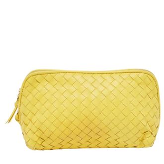 Bottega Veneta Pre-owned Cuir trousses-de-toilette - Femme - Pre-owned - Jaune - Taille: ONE Size