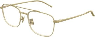 Bottega Veneta Bv1425Oa Pilotenrahmen - - Accessories - unisex - Gelb - 55 MM