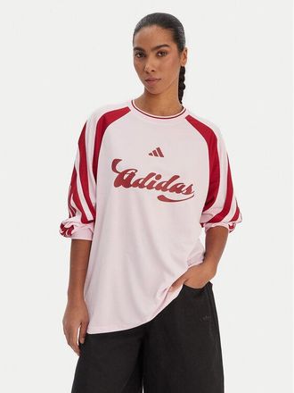 adidas Bluse House Of Tiro JY7640 Rosa Loose Fit