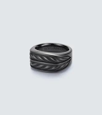 David Yurman Bague Chevron en titane