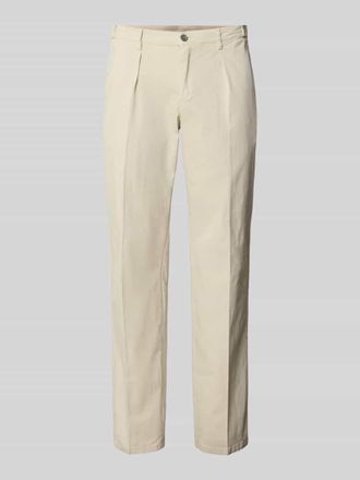 Profuomo Relaxed Fit Hose mit B&uuml;gelfalten