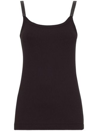 Brunello Cucinelli débardeur à ornements métalliques - Noir