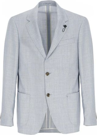 Lardini Homme, Vestes, Bleu, Taille: M Veste en laine &agrave; simple boutonnage