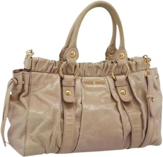 Miu Miu Sac &agrave; main Pre-owned - Femme - Pre-owned - Beige - Taille: ONE Size