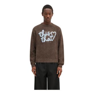 Thisisneverthat Heart Logo Strickpullover - - Knitwear - Herren - Braun - XL