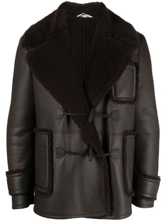 Thom Browne manteau &agrave; boutonni&egrave;re crois&eacute;e - Marron