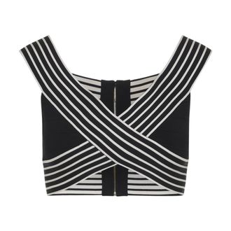 Elisabetta Franchi Tk44S61E2 &Auml;rmelloses Top - - Tops - Damen - Schwarzk - M