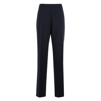 Clips Hochtaillierte Hose mit elastischem Bund - - Trousers - Damen - Blau - 2XL