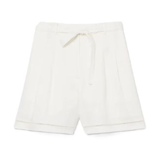 Lacoste Oversized Leinenmischung Bermuda Shorts - - Shorts - Damen - Wei&szlig; - XS