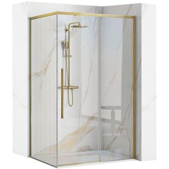 Rea Cabine De Douche Rea Solar 100x80 Brush Gold
